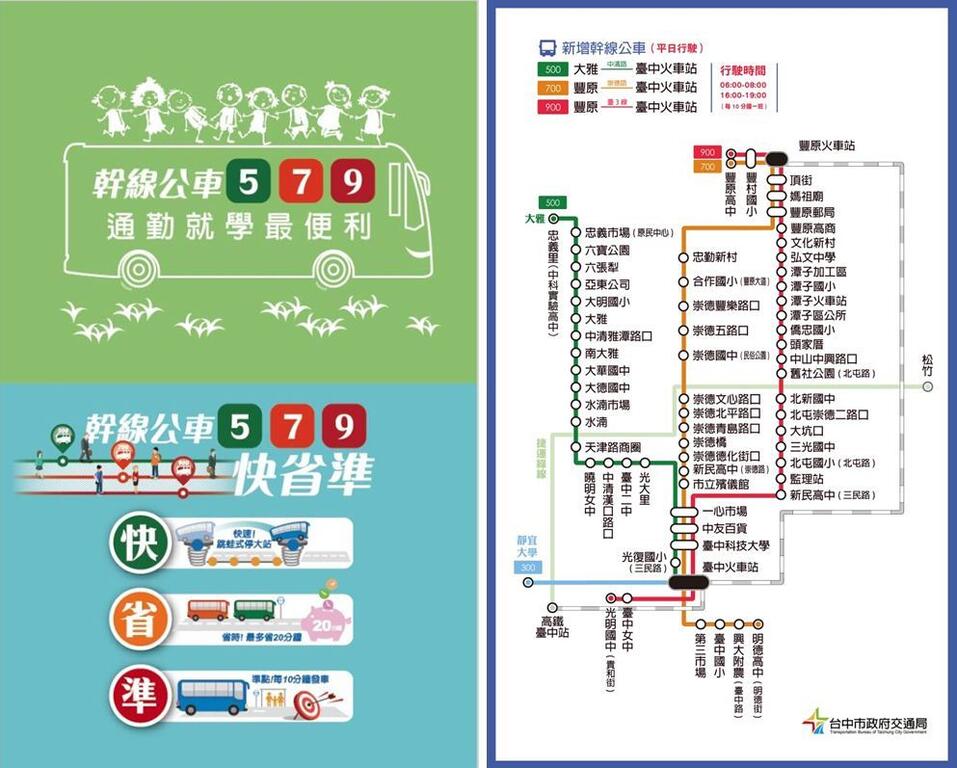 579幹線公車上路搭乘踴躍 尖峰時間最多省27分－臺中觀光旅遊網 Taichung Tourism